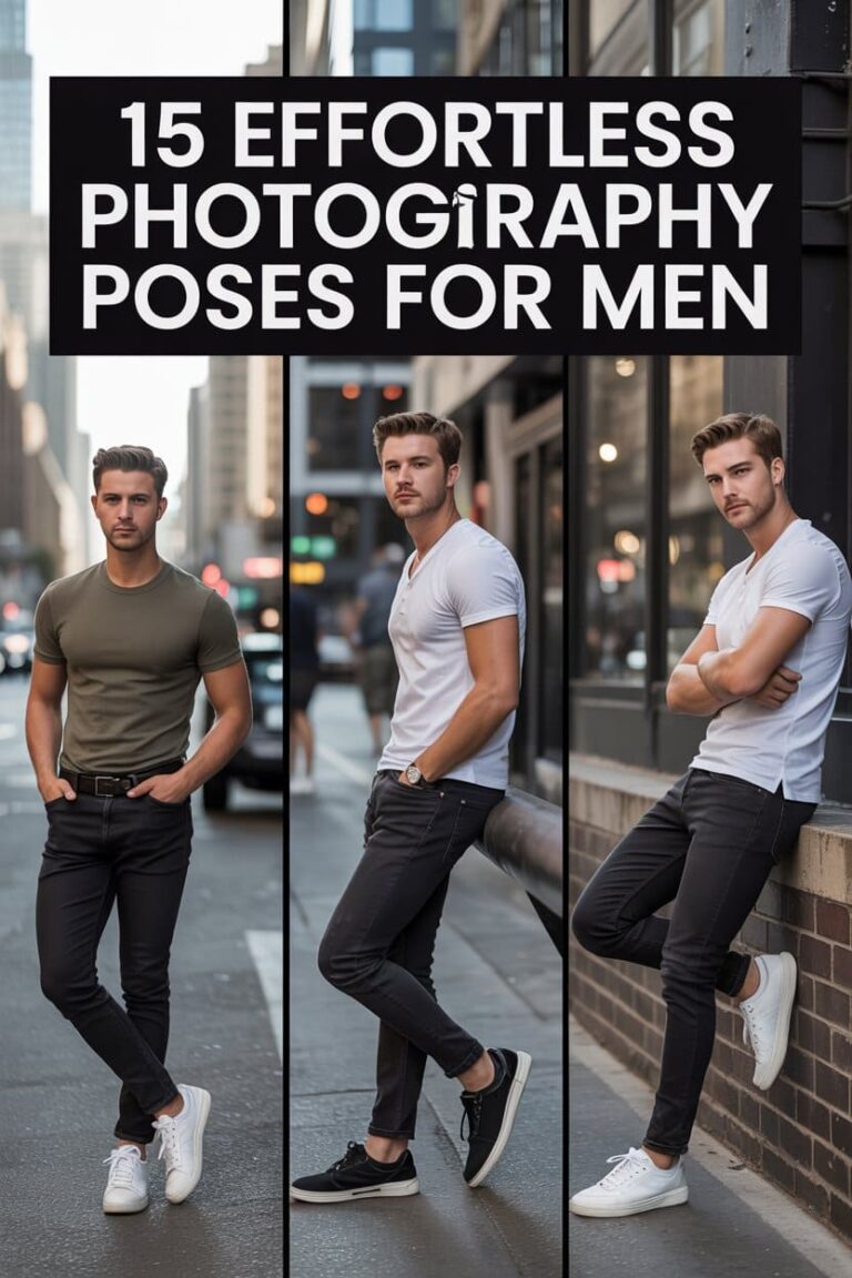 15 Photography Poses for Men That Don’t Feel Awkward